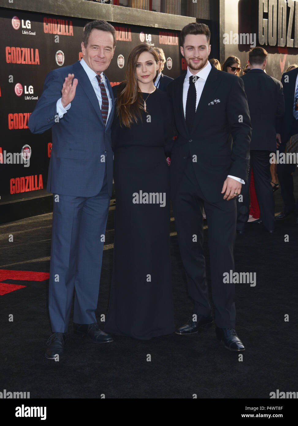 Aaron Taylor Johnson Elizabeth Olsen Godzilla