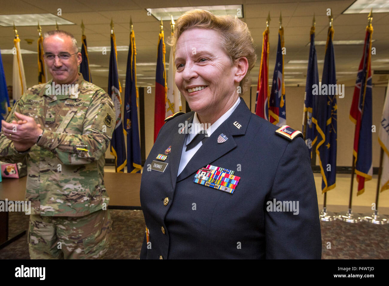 Brig. Gen. Edward J. Chrystal Jr., left, Assistant Adjutant General ...