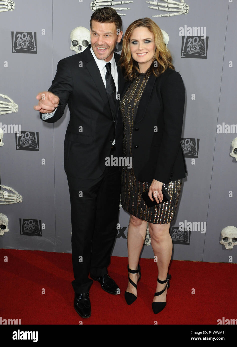 David Boreanaz, Emily Deschanel 138 at the 200th episodes celebrations ...