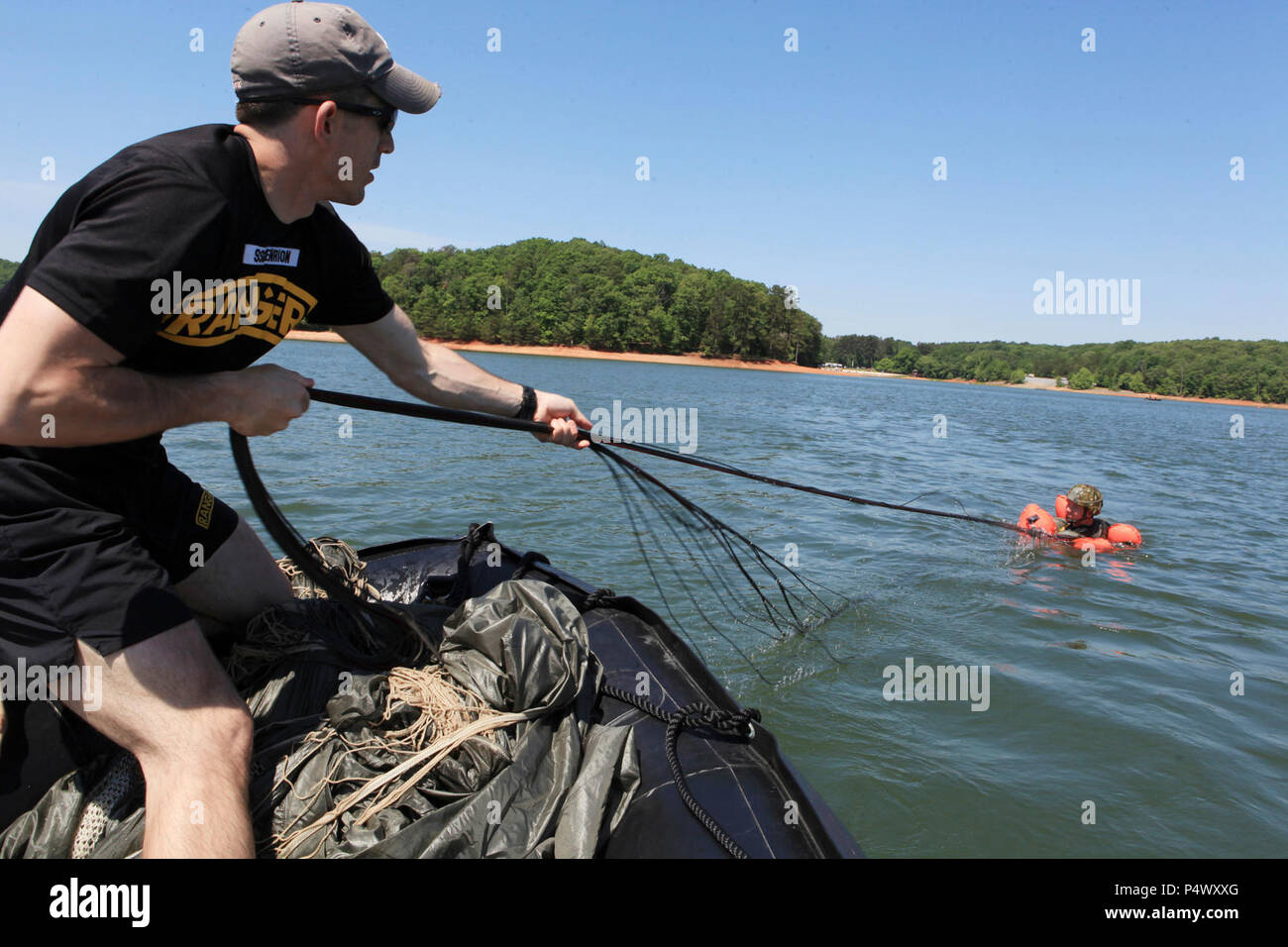 U.S. Army Staff Sgt. Randall Henrion, a Ranger Instructor with the 5th ...