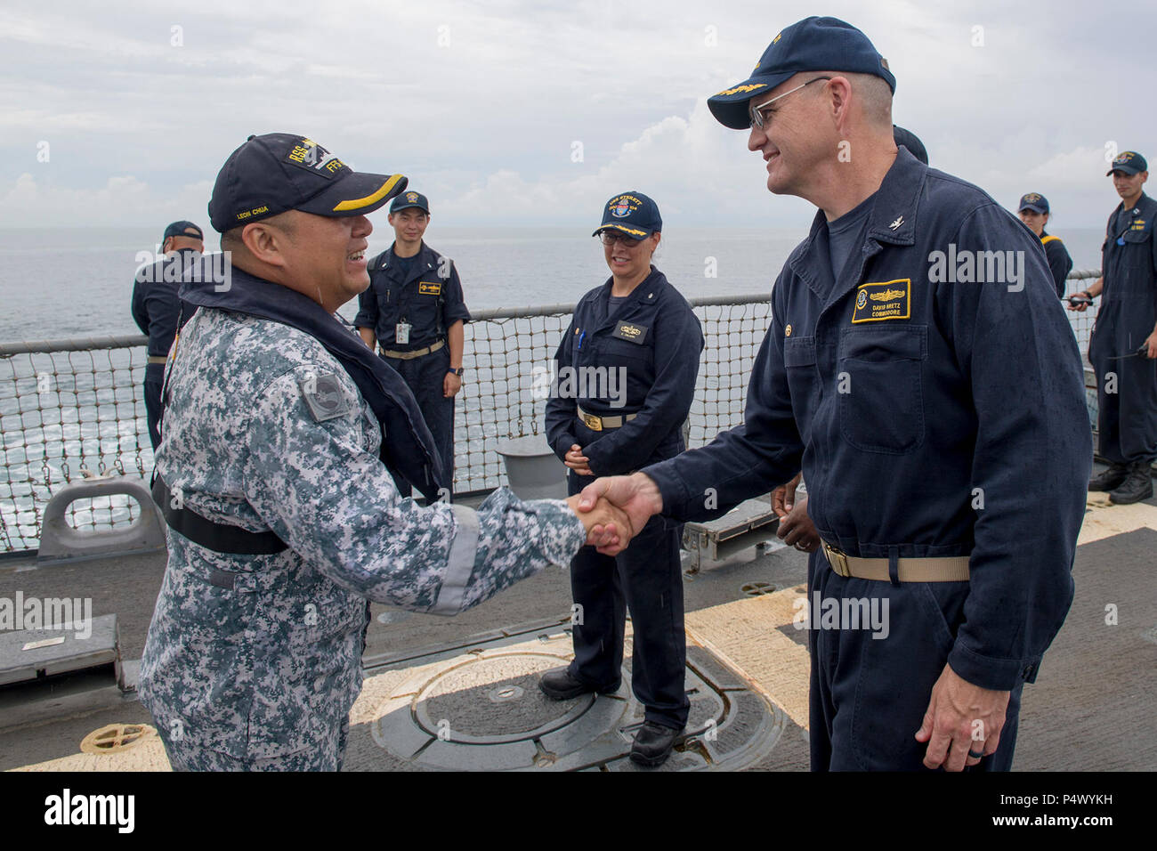 SONGKHLA, Thailand (May 10, 2017) Capt. David Bretz, right, Commodore ...