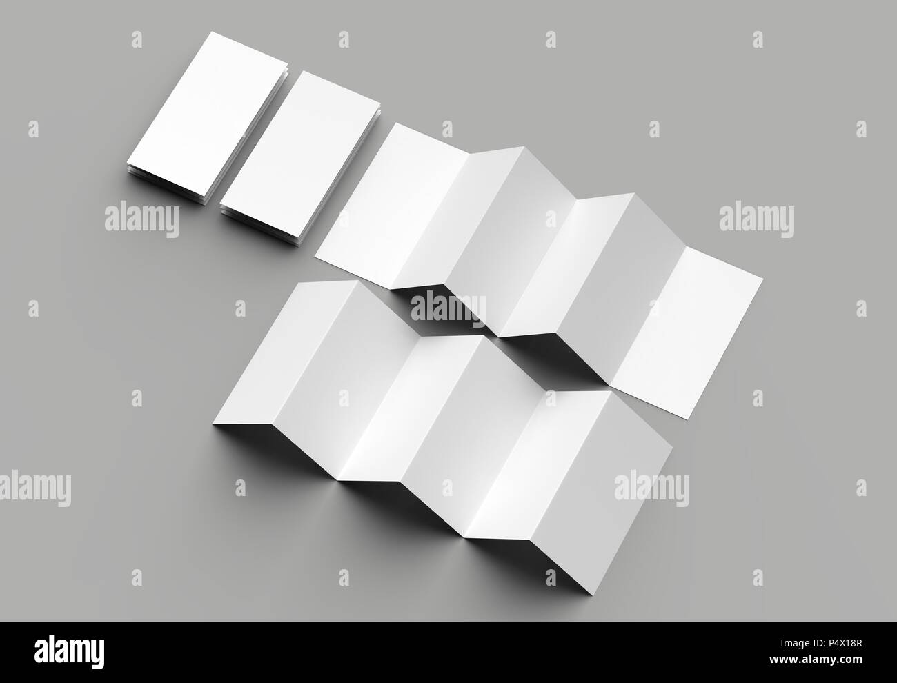 12 page leaflet, 6 panel accordion fold - Z fold vertical brochure mock ...