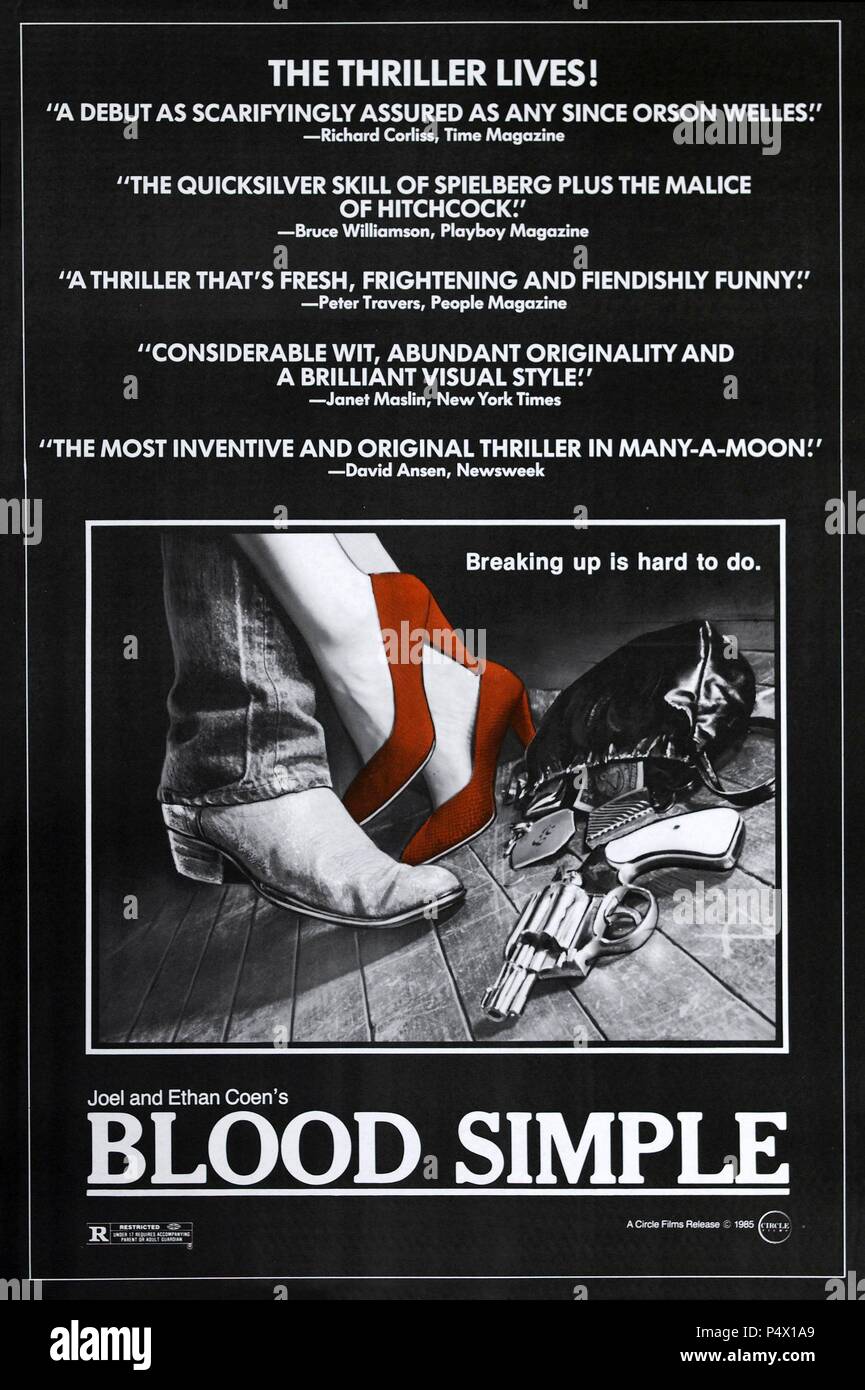 Original Film Title: BLOOD SIMPLE. English Title: BLOOD SIMPLE. Film Director: ETHAN COEN; JOEL ...