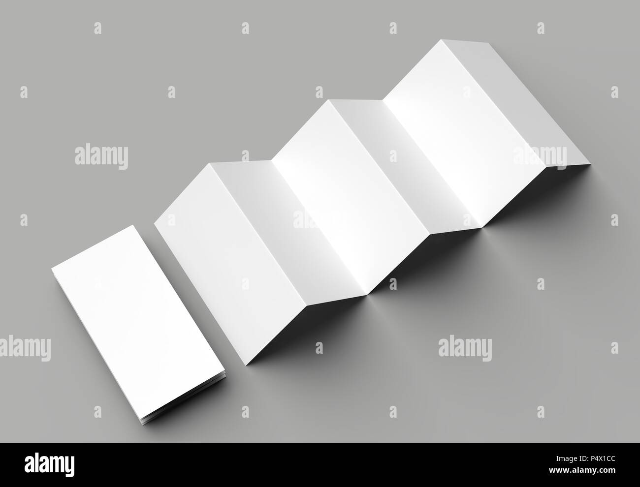 12 page leaflet, 6 panel accordion fold - Z fold vertical brochure mock ...
