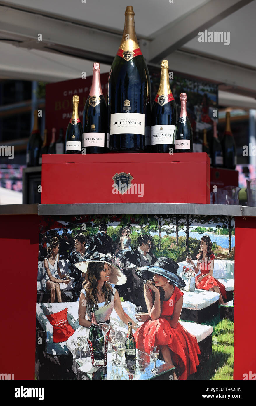 Champagne on display ahead of day five of Royal Ascot at Ascot ...