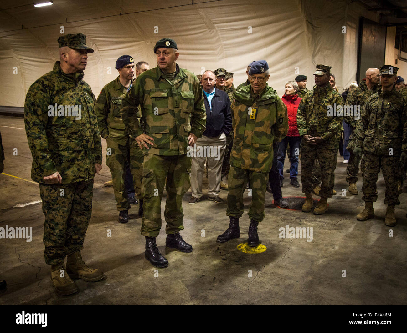 U.S. Marine Corps Lt. Gen. John Wissler, left, commander of U.S. Marine ...