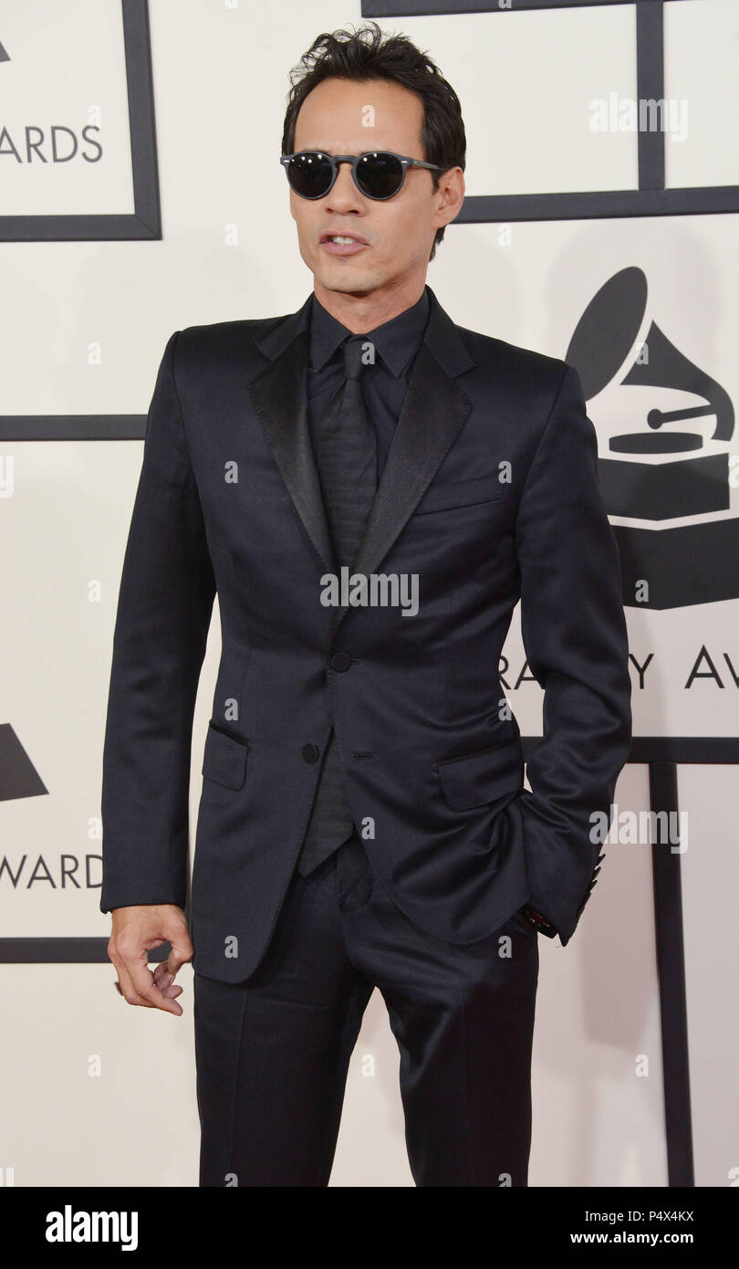 Marc Anthony arriving at the 56th Annual Grammy Awards 2014 at the ...