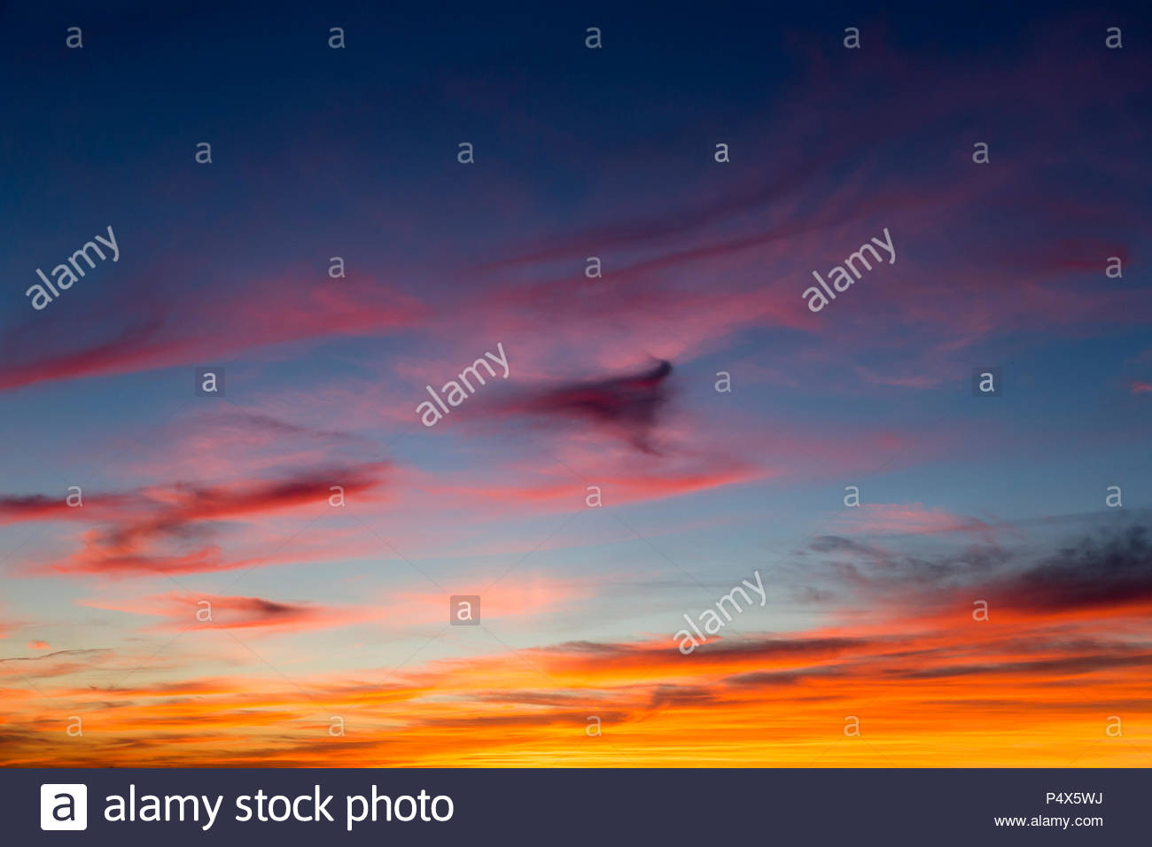 Cirrus Clouds At Sunset Stock Photos & Cirrus Clouds At Sunset Stock ...