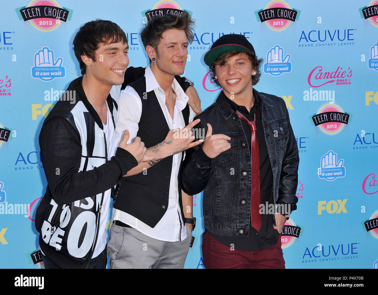 Emblem 3 - Keaton Stromberg, Drew Chadwick, and Wesley Stromberg at the ...