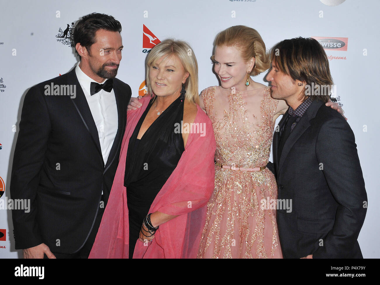Hugh Jackman, wife, Nicole Kidman and Keith urban at the G'Day USA ...