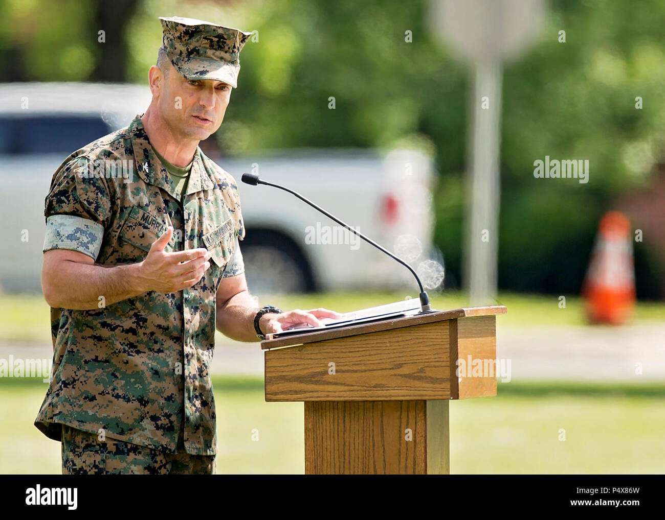 U.S. Marine Corps Col. Joseph M. Murray, commanding officer, Marine ...