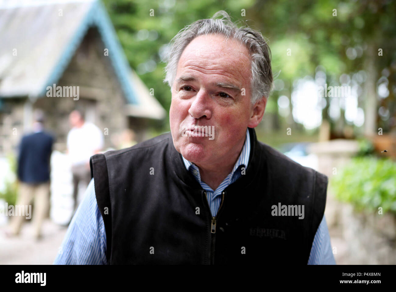 Sebastian Leslie, father of actress Rose Leslie, at the main entrance ...