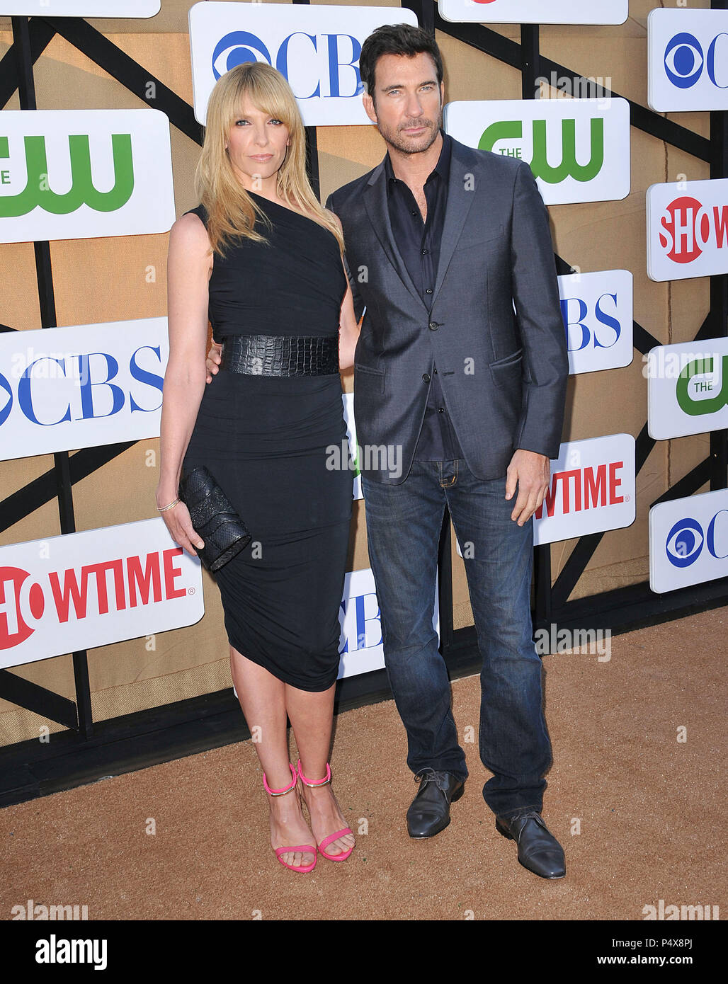 Toni Collette and Dylan Mcdermott arriving at the CBS tca 2013 at the ...