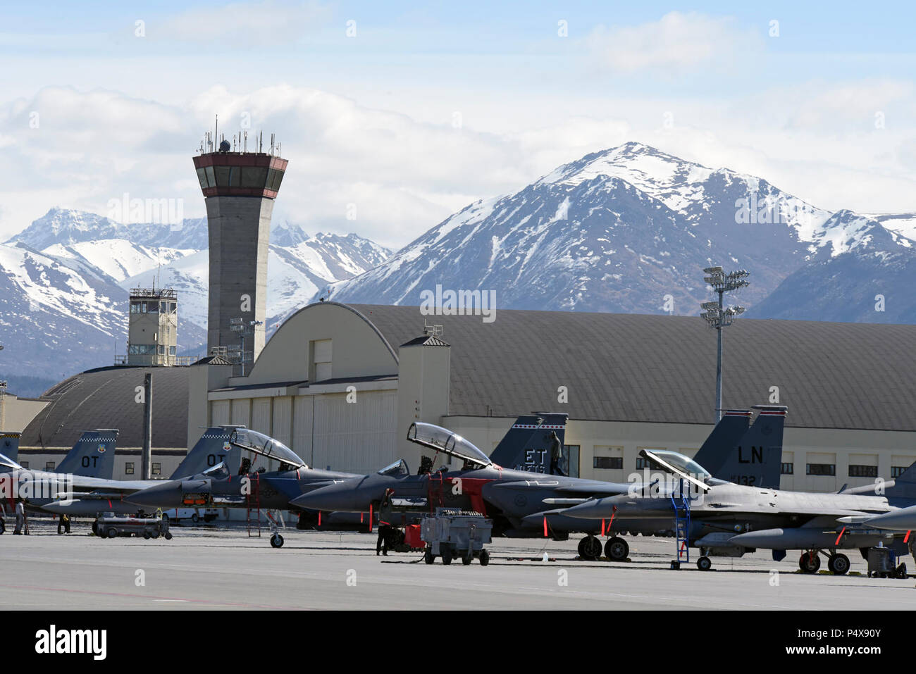 JOINT BASE ELMENDORF-RICHARDSON, Alaska – U.S. Air Force F-15 Eagles ...