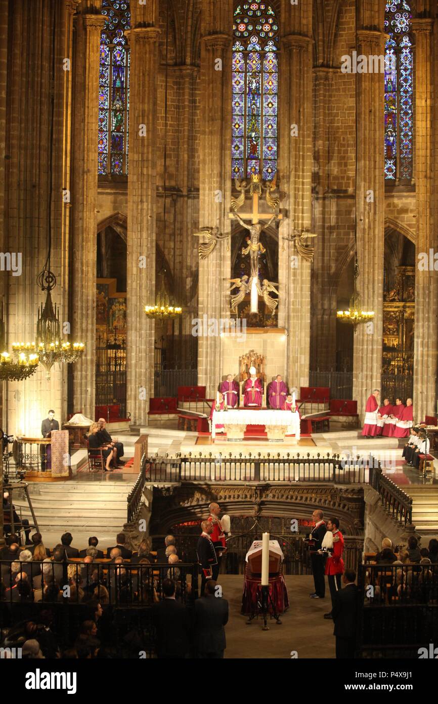 Funeral de Juan Antonio Samaranch en la catedral de Barcelona Stock ...
