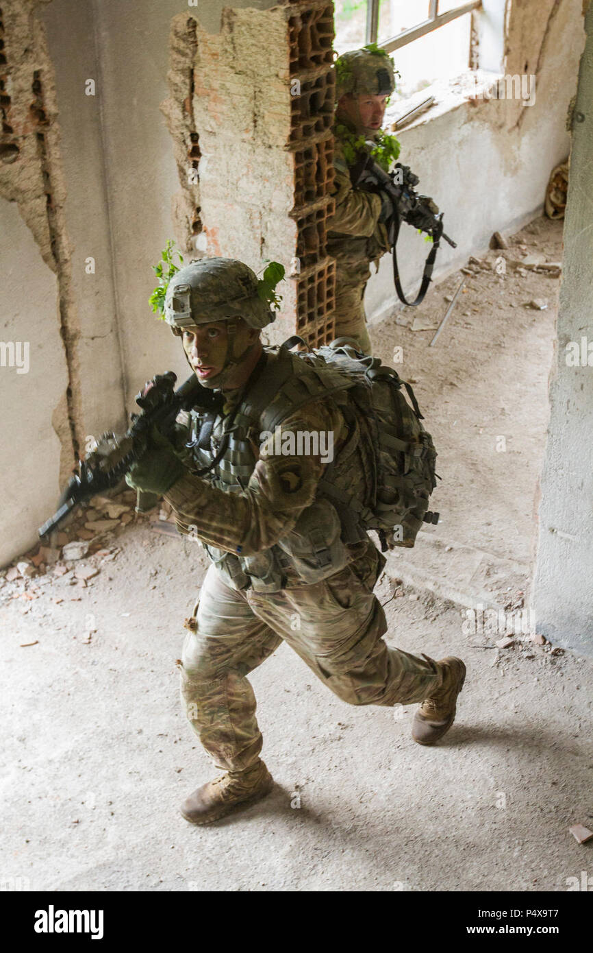 U.S. Army Soldiers, assigned to Multinational Battle Group-East’s ...