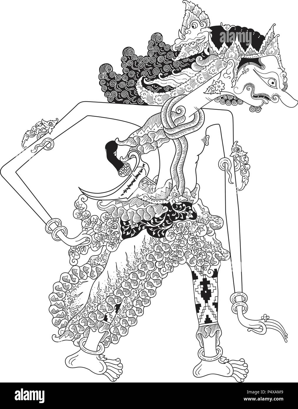Wayang kulit hitam Cut Out Stock Images & Pictures - Alamy