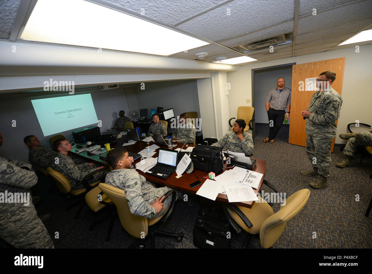 MSgt. James Arent, 55th Security Forces Squadron NCOIC of training ...
