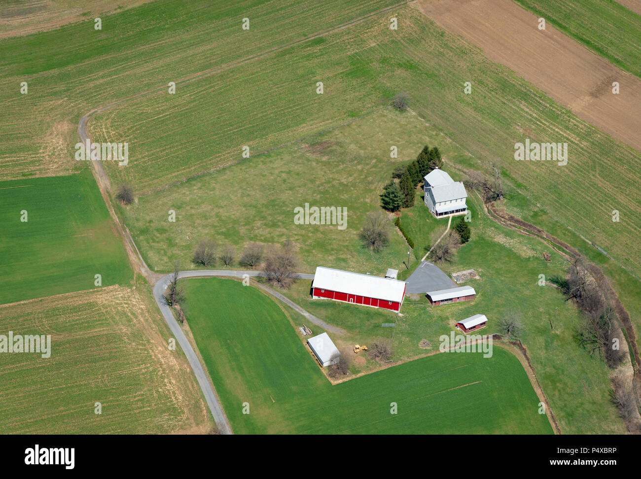 Aerial view of greenhouse hi-res stock photography and images - Alamy