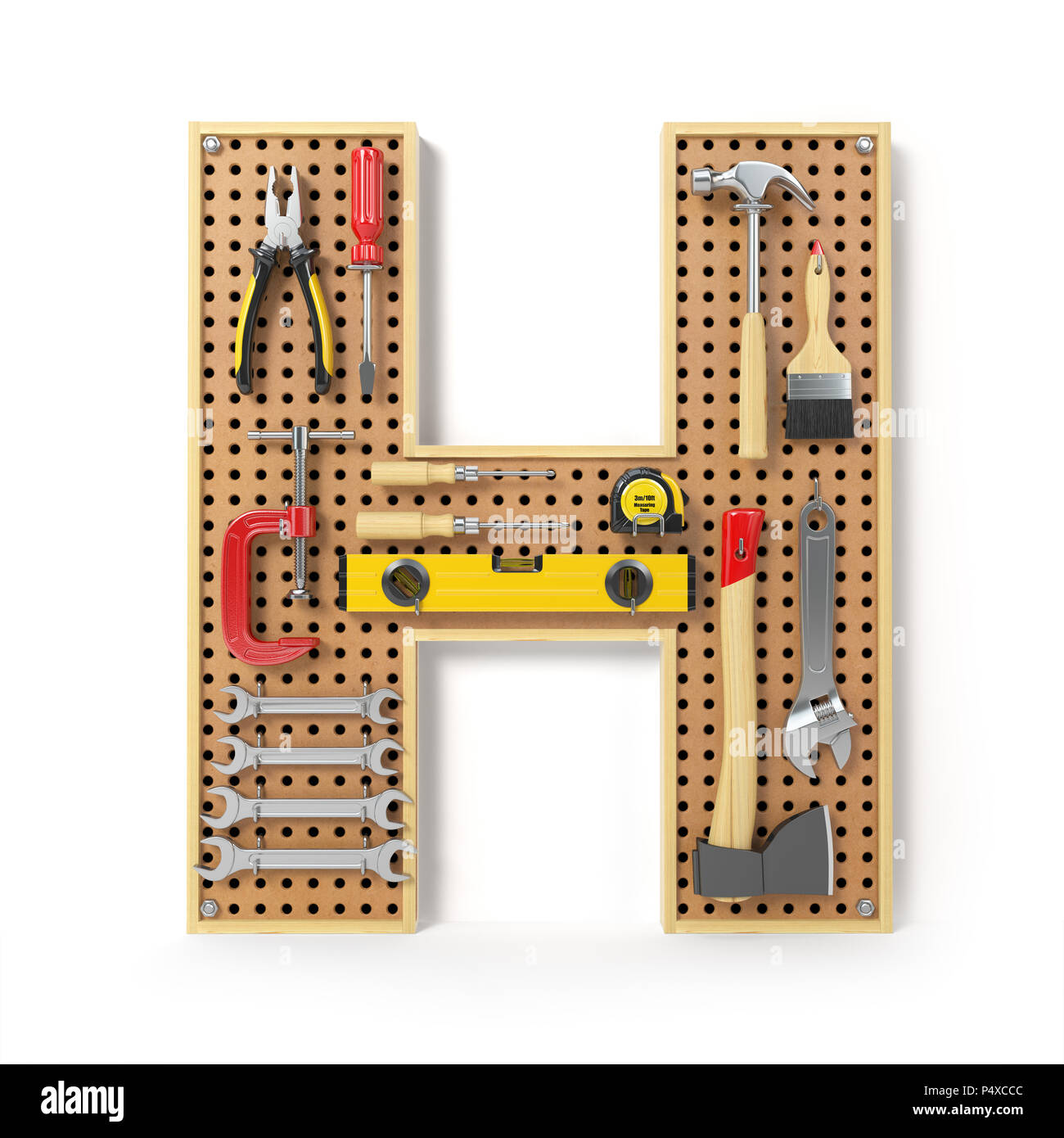 Letter H Tools Industrial Alphabet Letters A B C D E F G H I Made Of