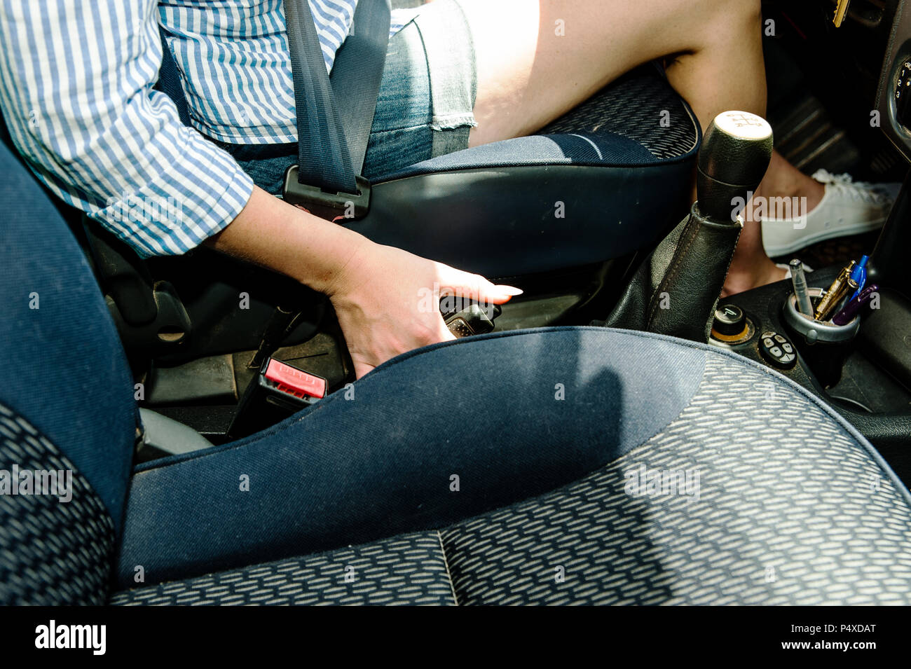 Hand brake lever hi-res stock photography and images - Alamy