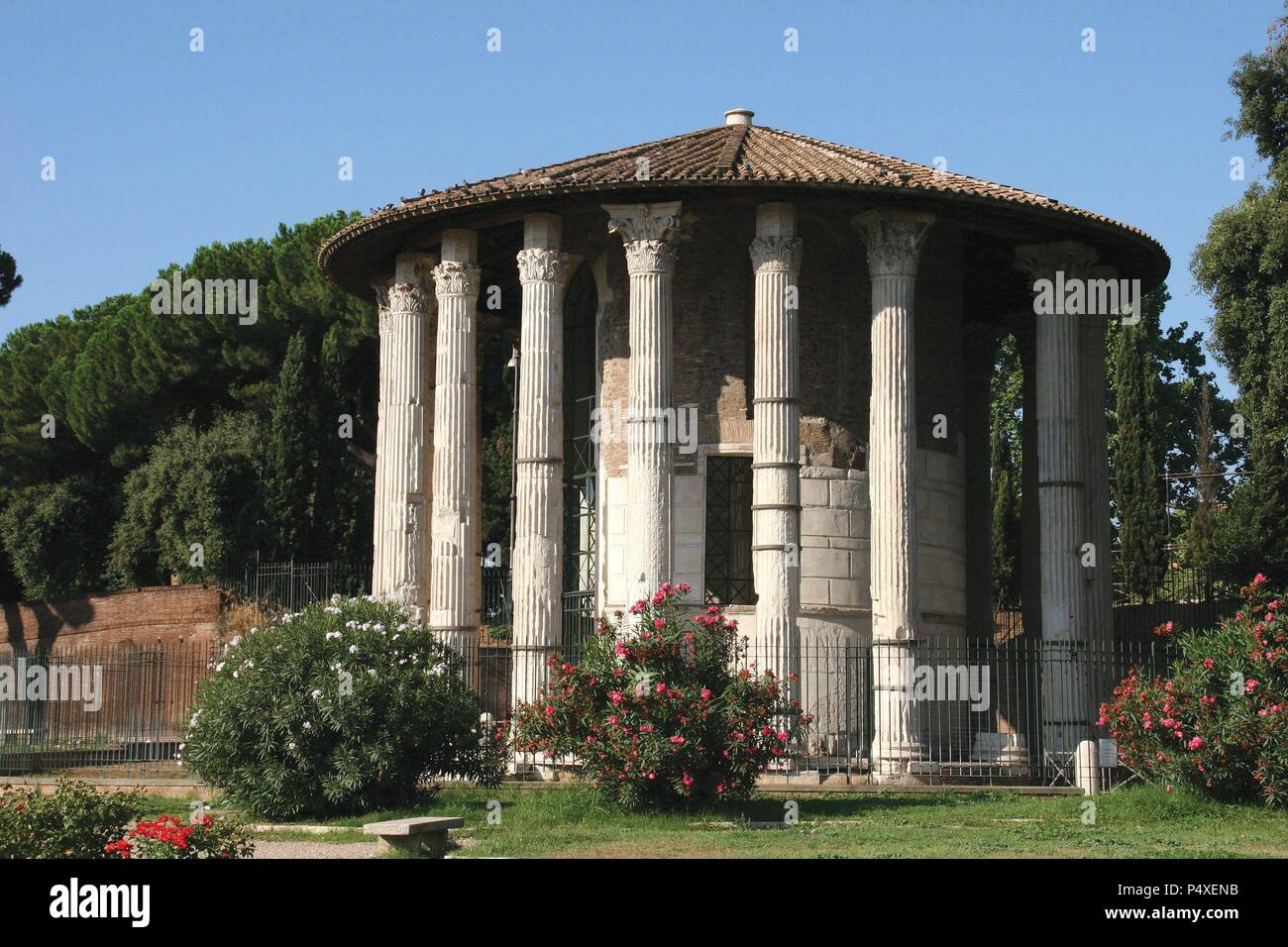 Italy. Rome. The circular temple of Hercules Victor. Built in the 2nd ...
