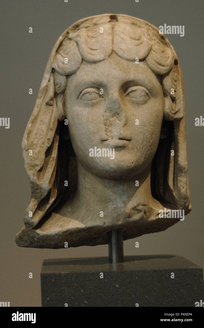 Faustina Minor or Faustina the Younger (125/130-175). Marble portrait of the Empress Faustina ...