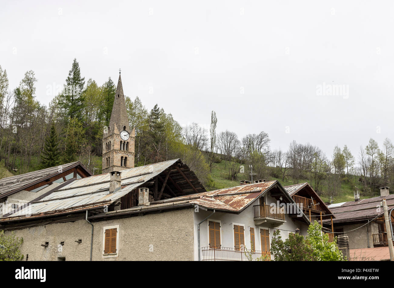 The town of Bousson in Val di Susa Stock Photo - Alamy