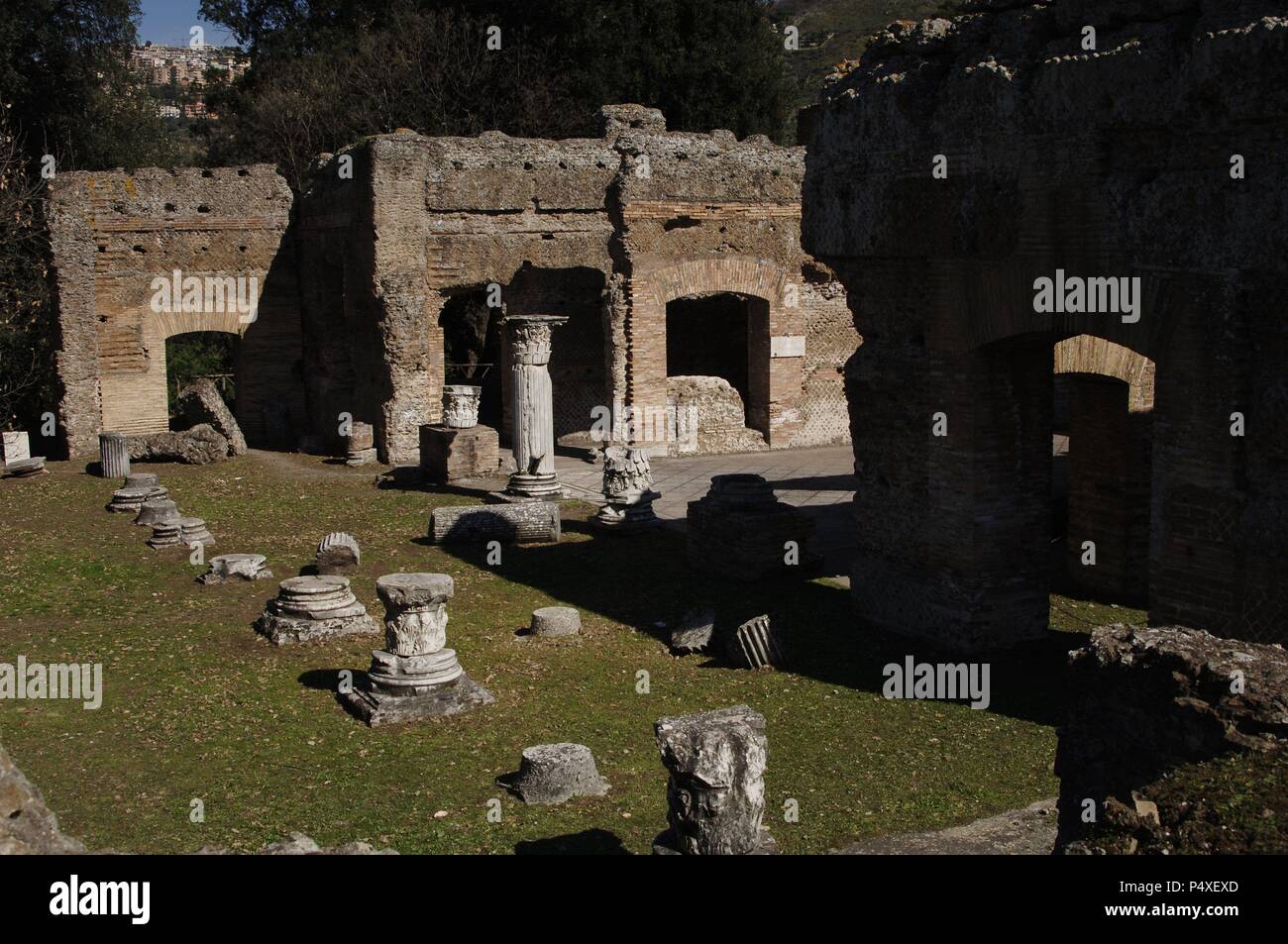 Italy. Hadrian's Villa. Imperial Villa built by Emperor Hadrian (76-138 ...