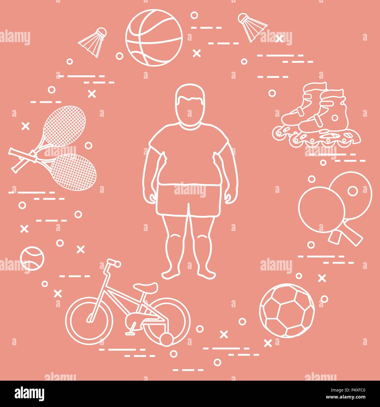 Overweight boy ball hi-res stock photography and images - Alamy