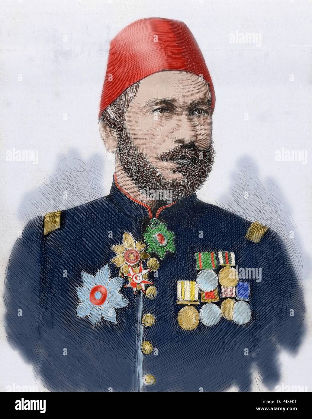 Muhammad Ali Pasha (b. 1829). General in chief of the Turkish army in ...