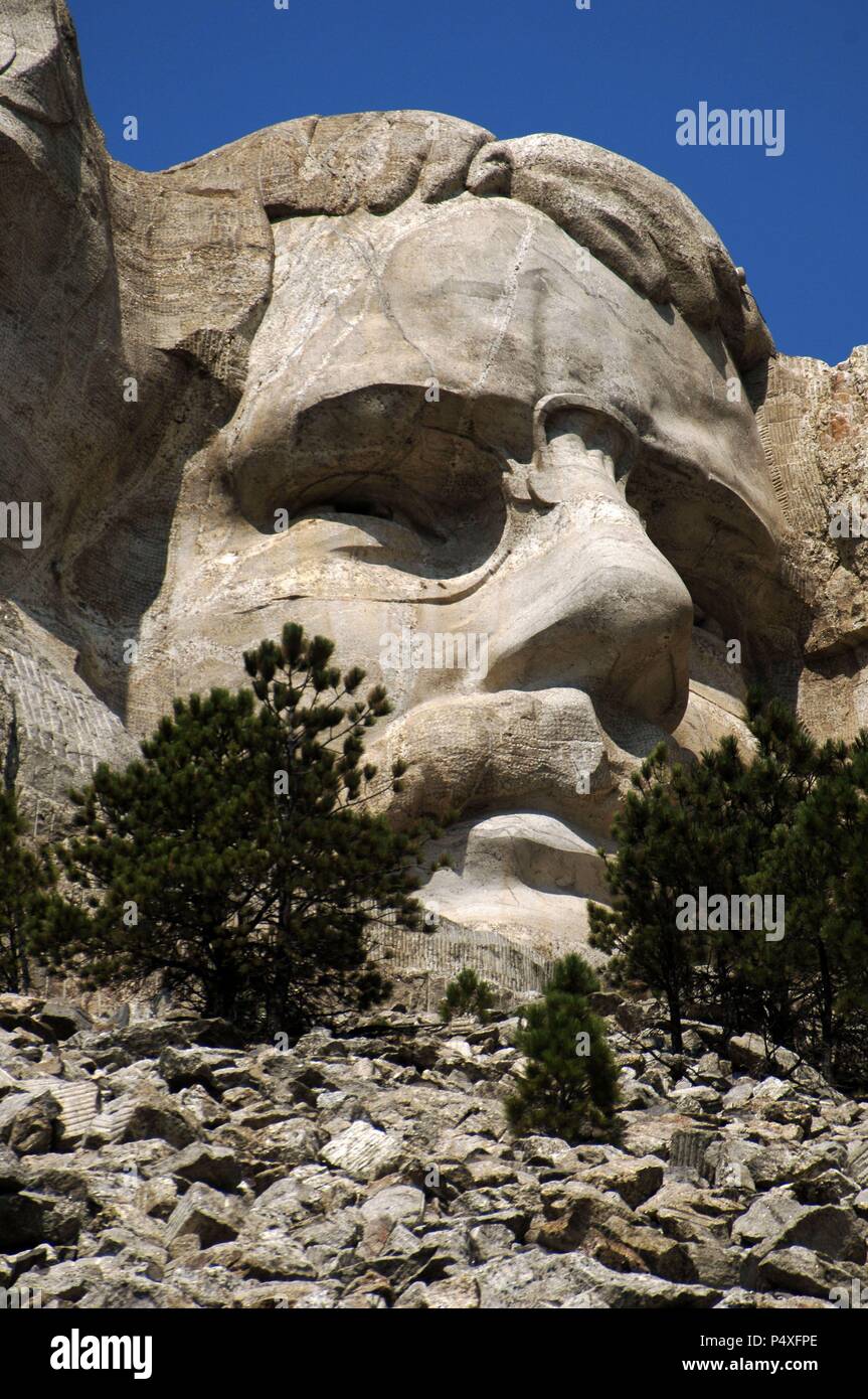 United States. Mount Rushmore National Memorial. Heads of the United ...
