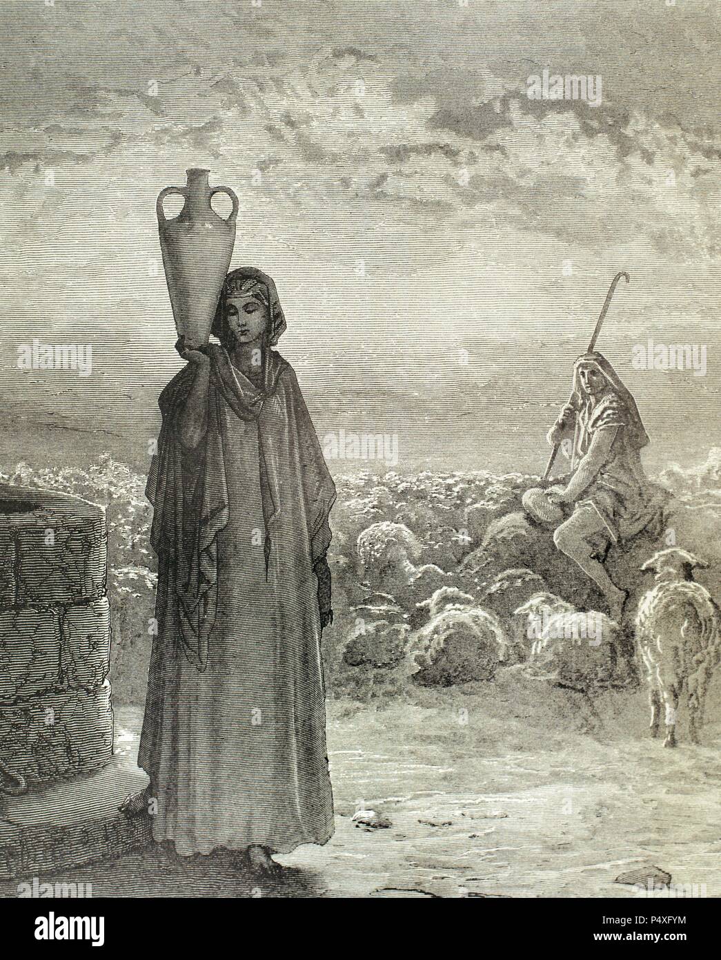 Old Testament. Book of Genesis. Jacob in his uncle Laban's house and ...