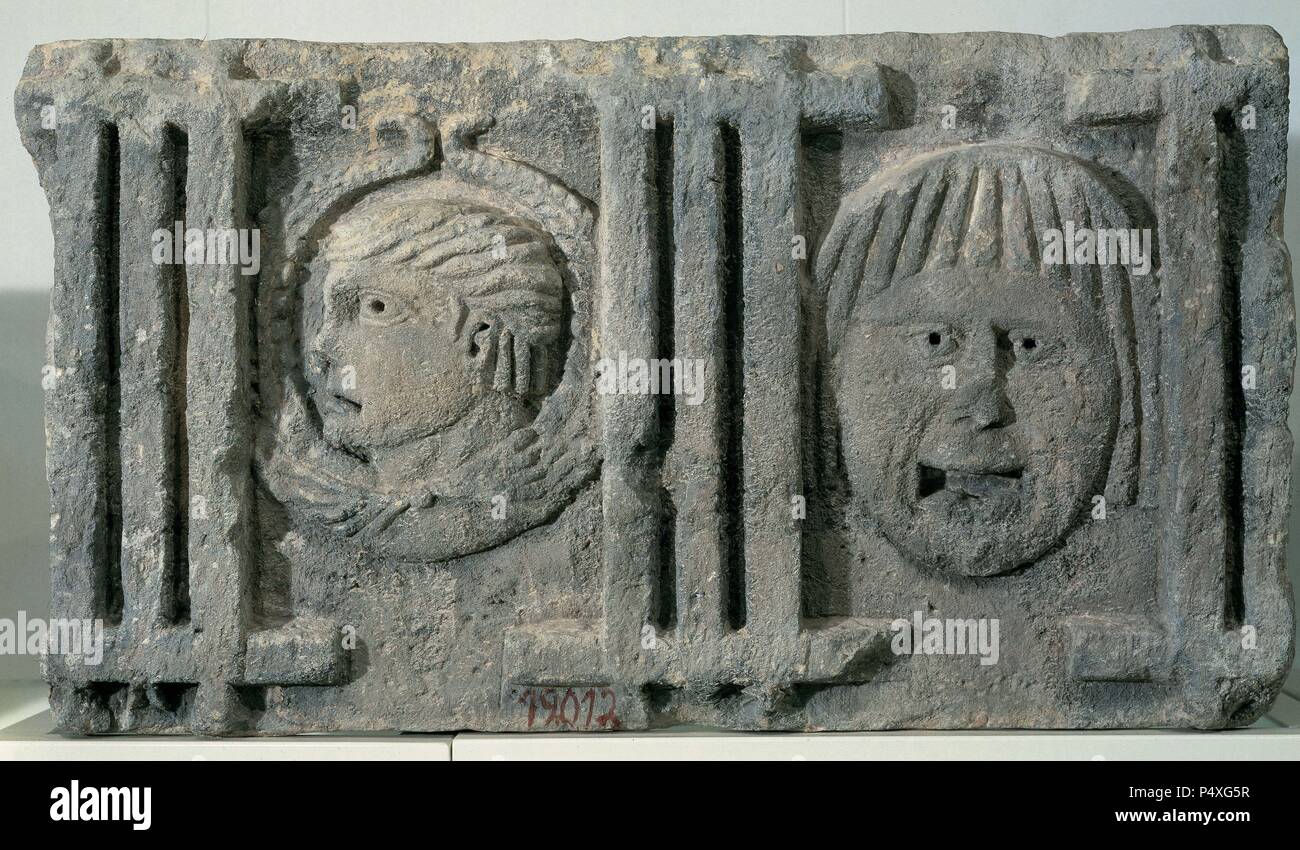 Doric frieze of a roman funerary monument with metopes and triglyphs ...