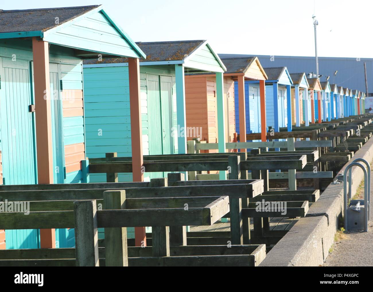 Colourful beach huts , Whitstable , Kent Stock Photo - Alamy