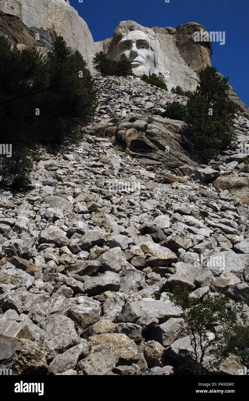 United States. Mount Rushmore National Memorial. Head of the United ...