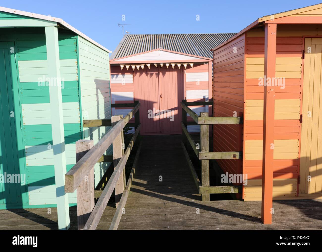Colourful Beach Huts , Whitstable , Kent Stock Photo - Alamy