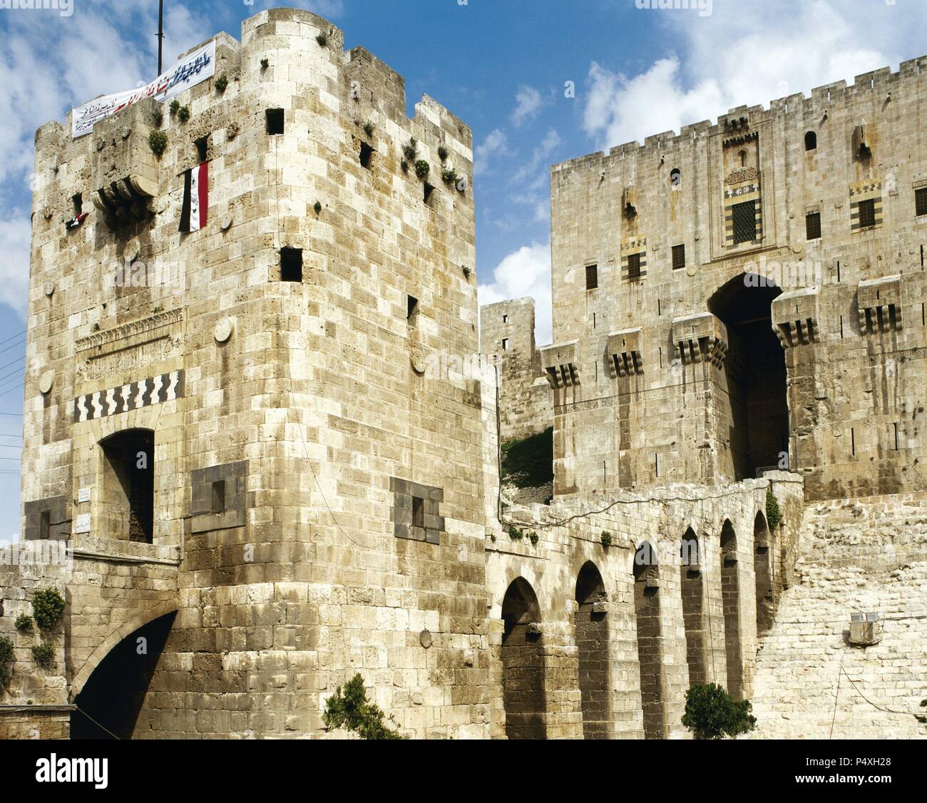 islamic art. The Citadel of Aleppo. The majority of the construction as ...
