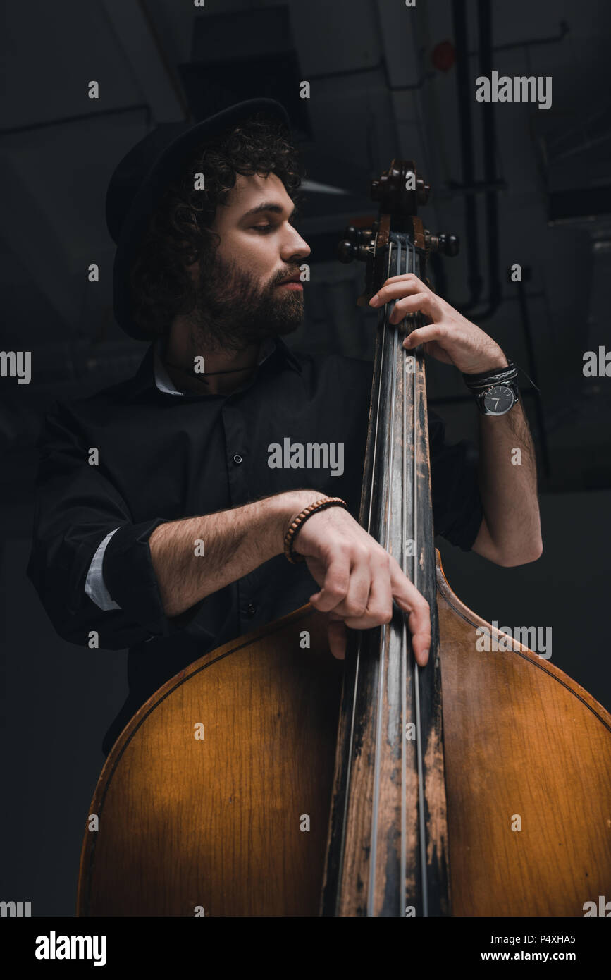 Playing contrabass hi-res stock photography and images - Alamy