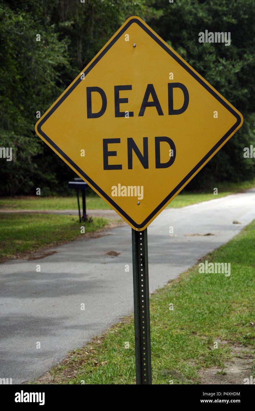 Traffic signal Dead End. USA Stock Photo - Alamy