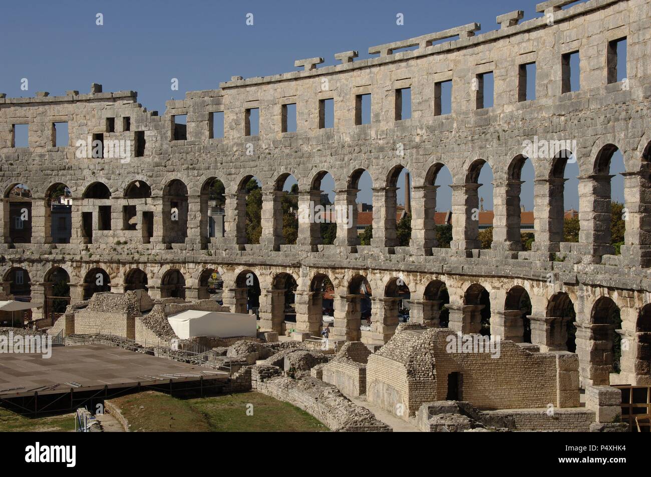 CROATIA. Roman Amphitheater. Built in the first century A.D. Declared a ...
