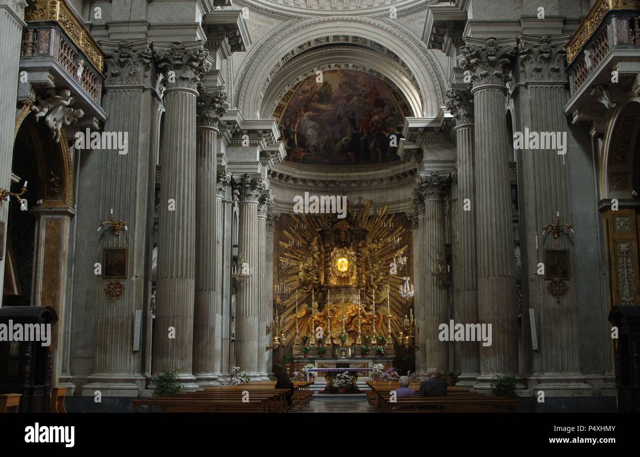 Italy. Rome. Santa Maria in Campitelli. 17th century. Baroque. Interior ...