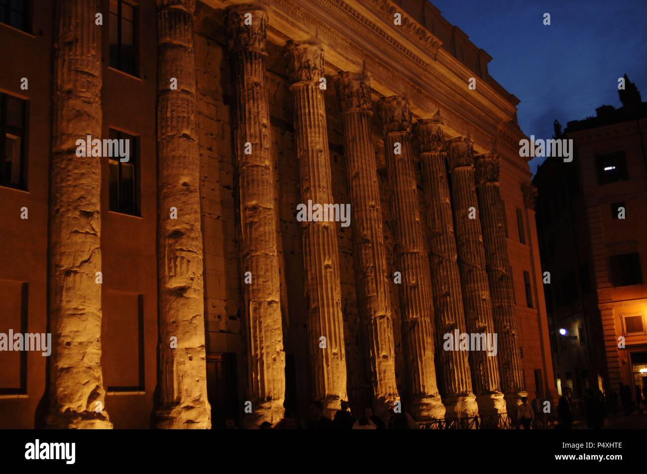 Italy. Rome. Temple of Hadrian or Hadrianeum. Built by Antoninus Pius ...