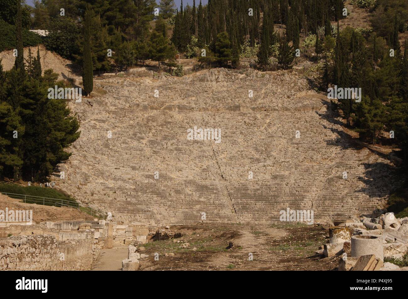 Greece. Argos. Greco-Roman Theatre. Ruins. Peloponnese Region Stock ...