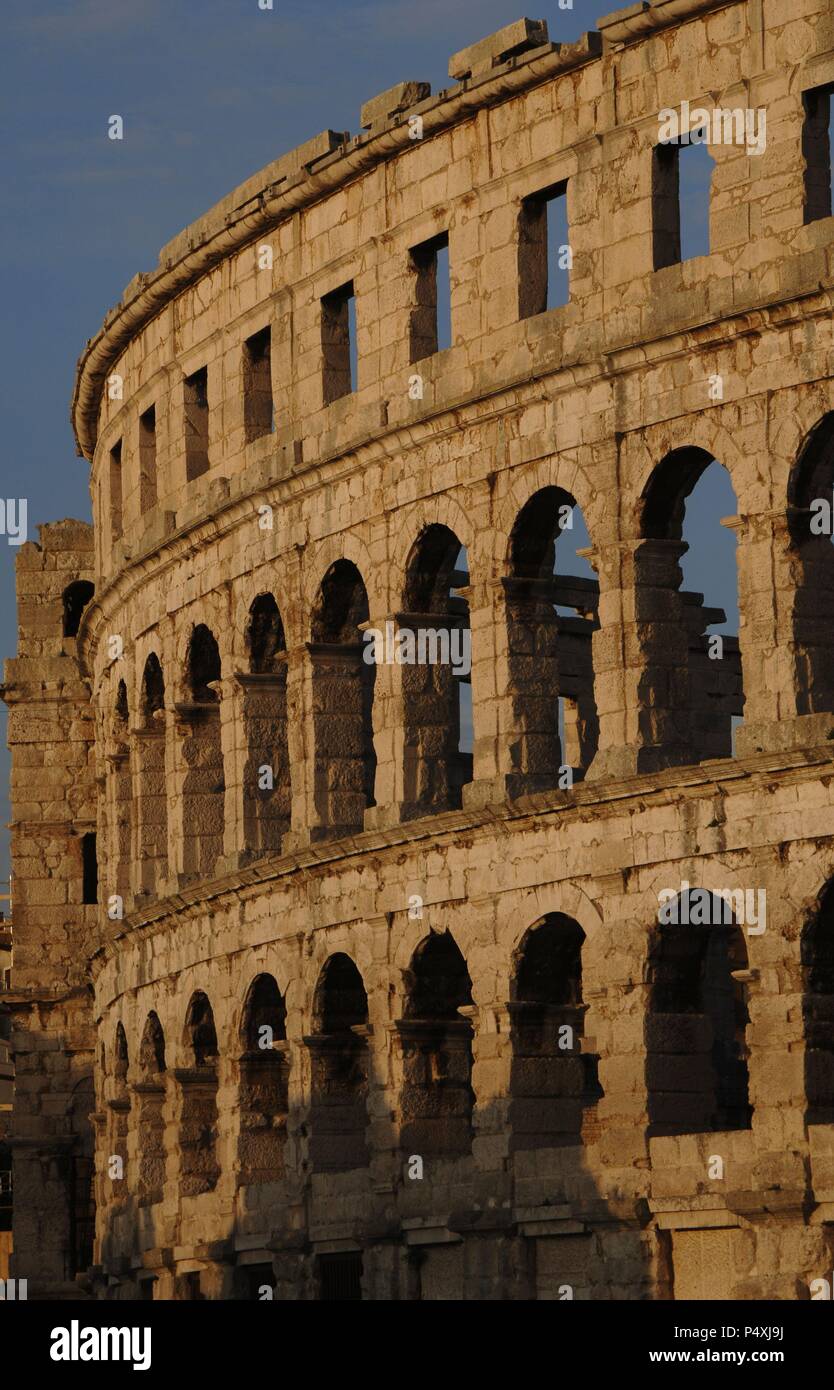 CROATIA. Roman Amphitheater. Built in the first century A.D. Declared a ...