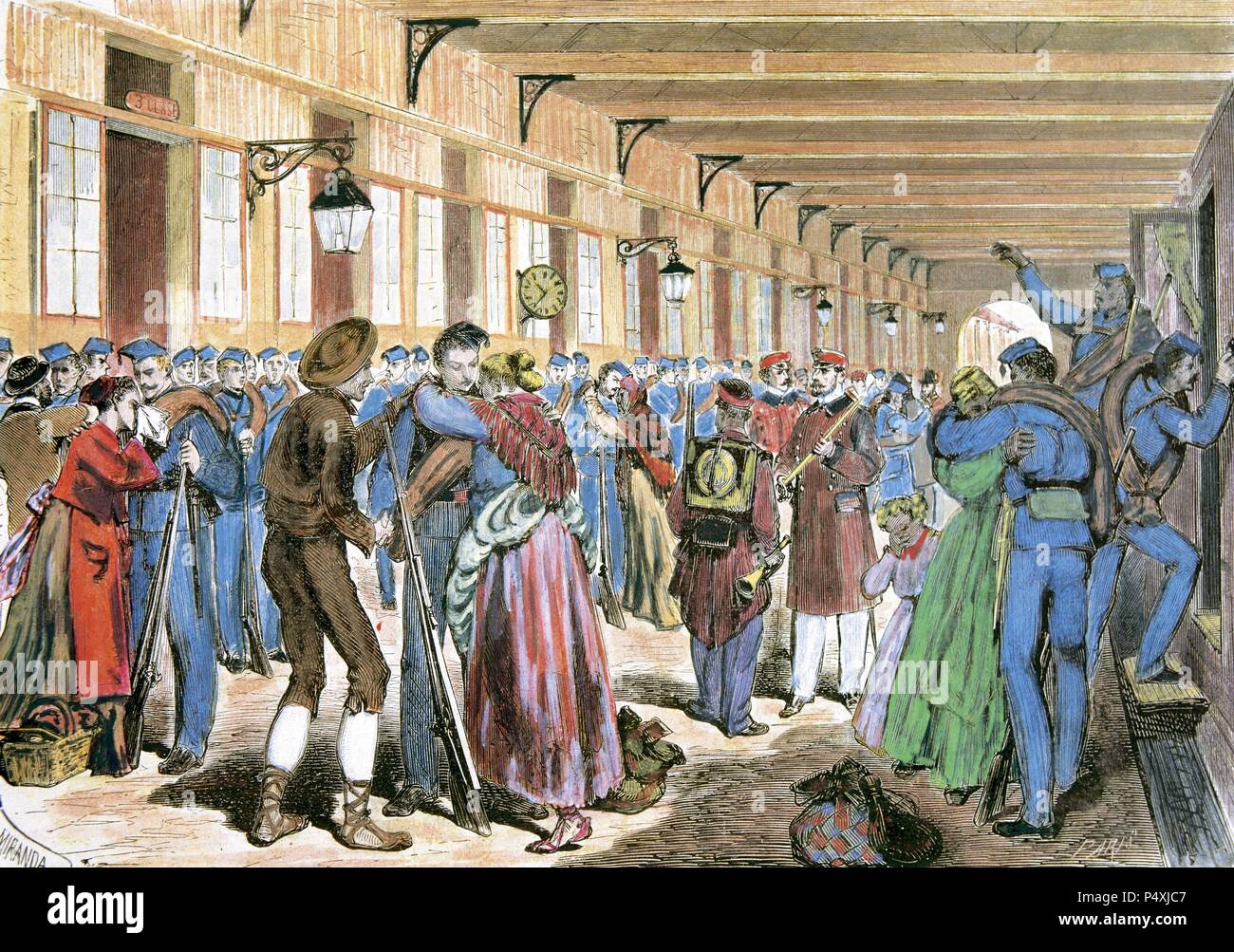 GUERRA DE CUBA (1868-1898). "EMBARQUE DE SOLDADOS PARA CUBA, EN LA ...