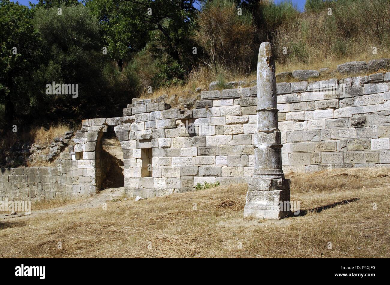 GREEK ART. REPUBLIC OF ALBANIA. Pilar dedicated to the god Apollo ...