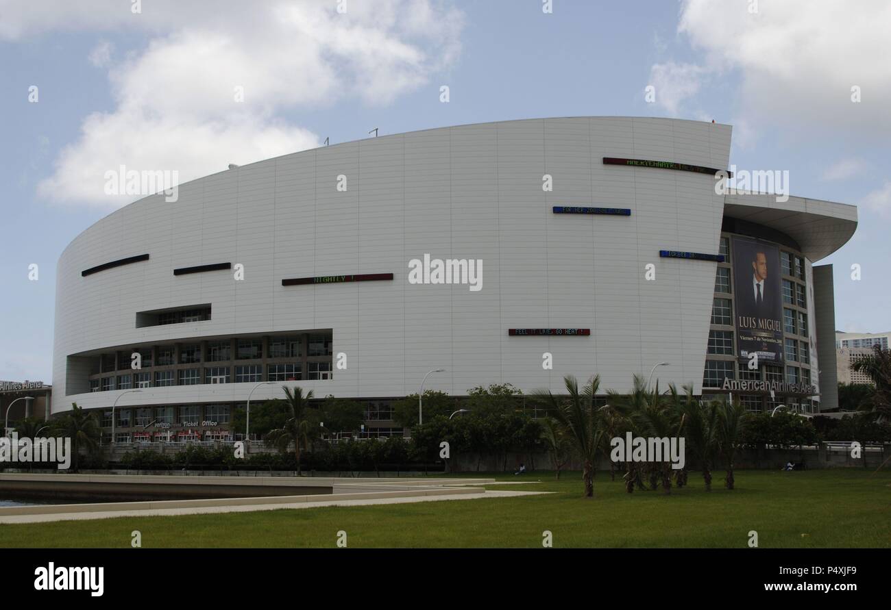 AMERICAN AIRLINES ARENA. PABELLON DE DEPORTES inaugurado en 1999. Vista ...
