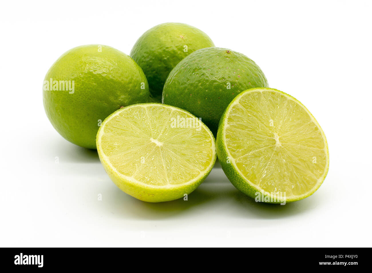Whole cut limes fresh Cut Out Stock Images & Pictures - Alamy