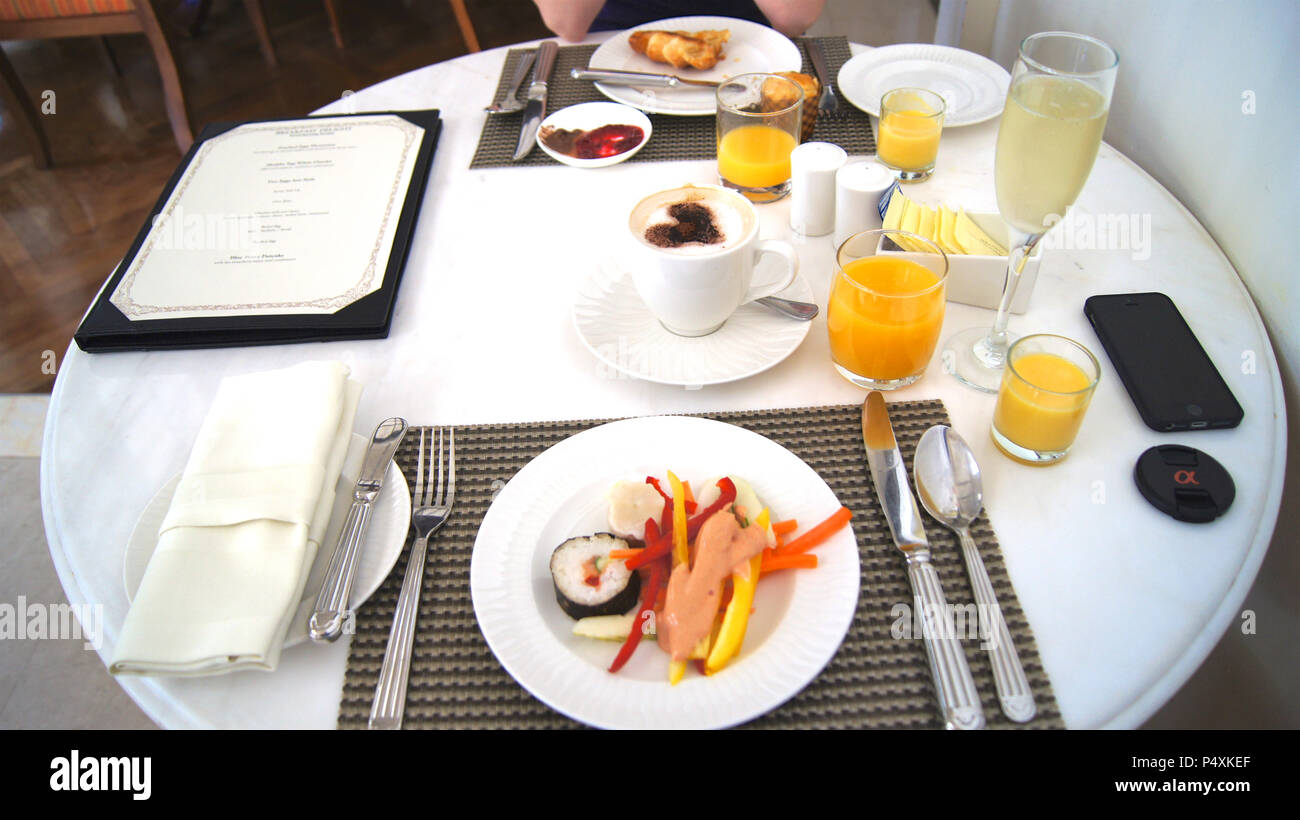 Restaurant breakfast table hi-res stock photography and images - Alamy